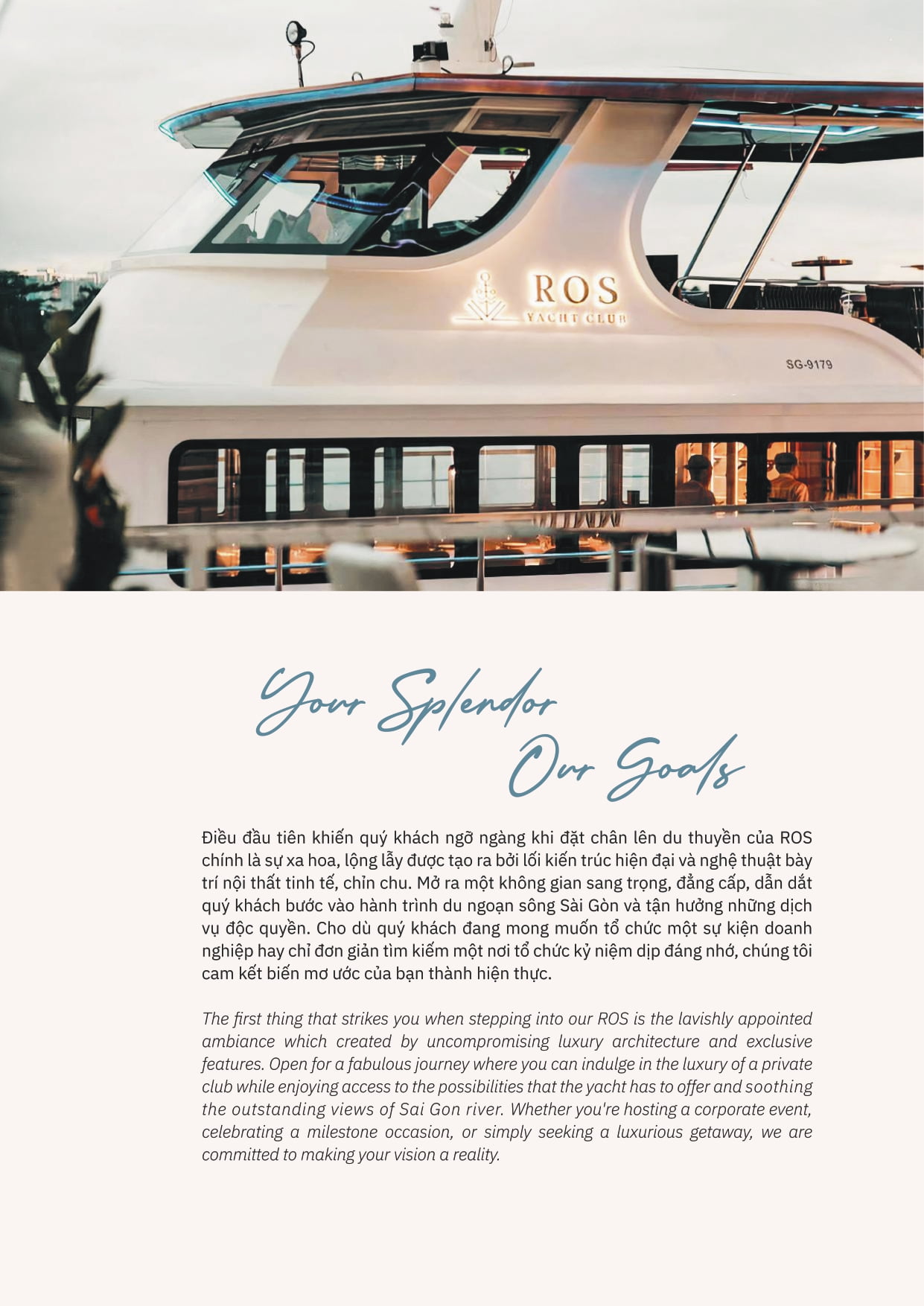 Menu – ROS Yacht Club